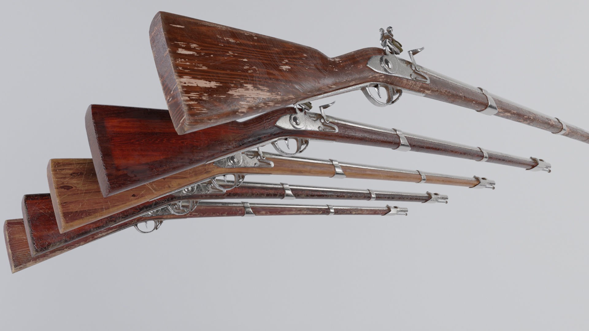 Flintlock Rifle 3D model - TurboSquid 2153742