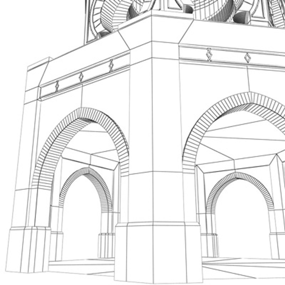 3d Model Islamic Octagonal Building