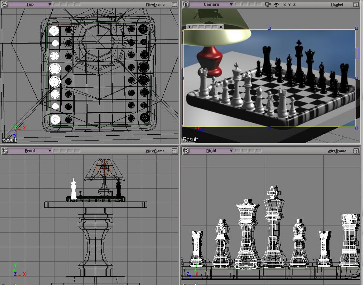 3d model chess set