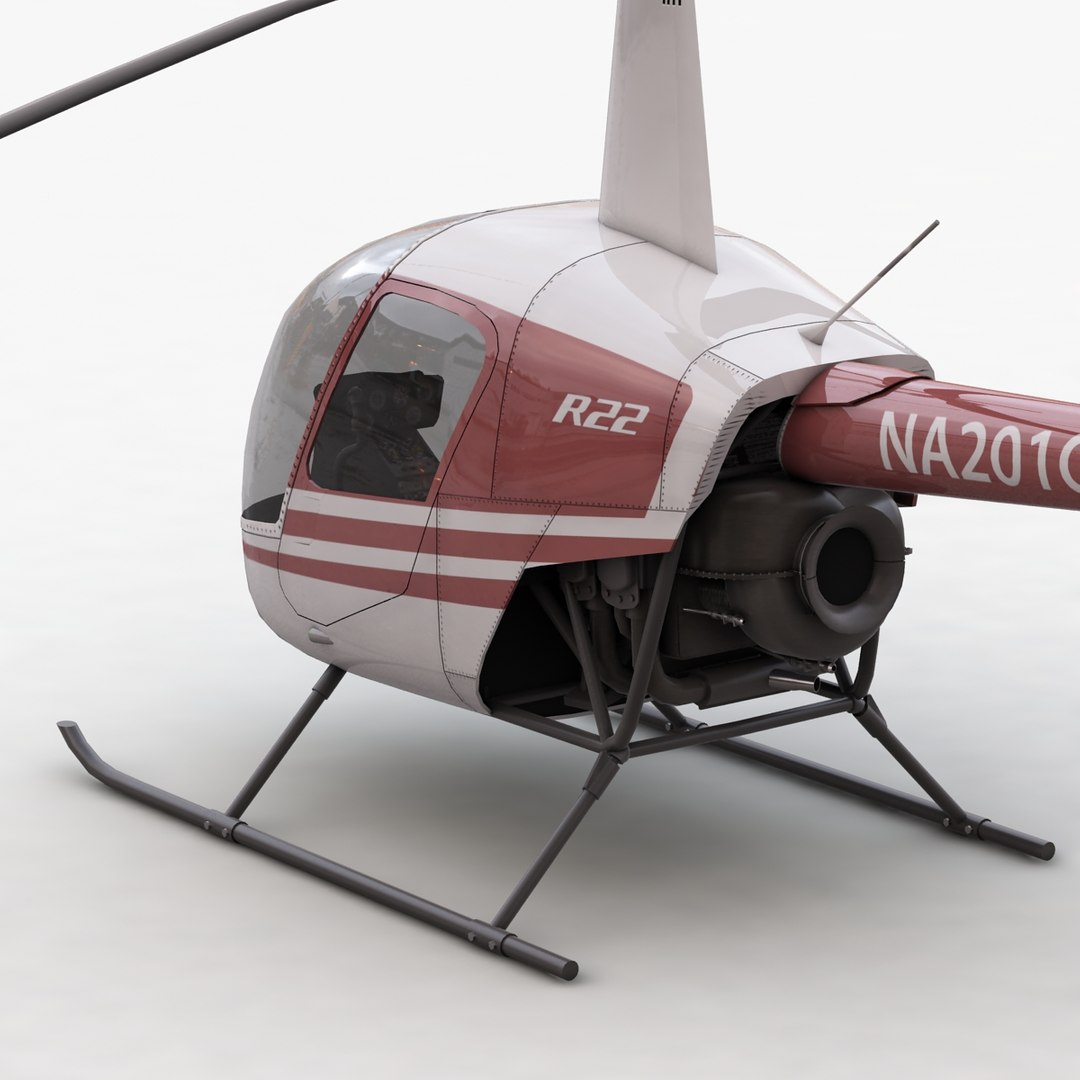 3d Model Robinson R22 Helicopter