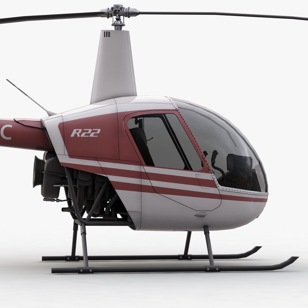 3d Model Robinson R22 Helicopter