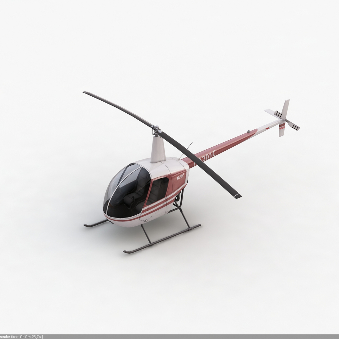 3d Model Robinson R22 Helicopter