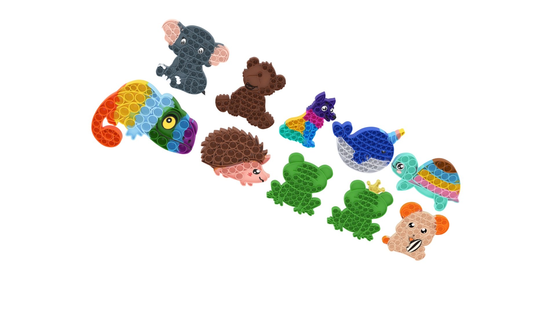 3D Animal Pop It Fidget Toys Set model - TurboSquid 1896842