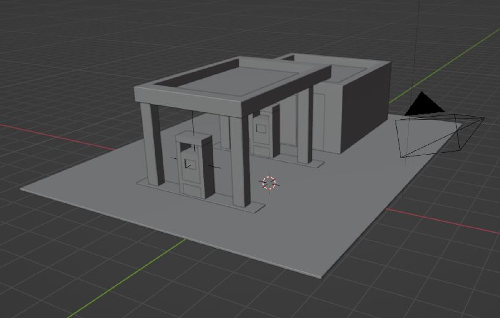 3D Model Gas Station Low-poly 3D Model - TurboSquid 2338876