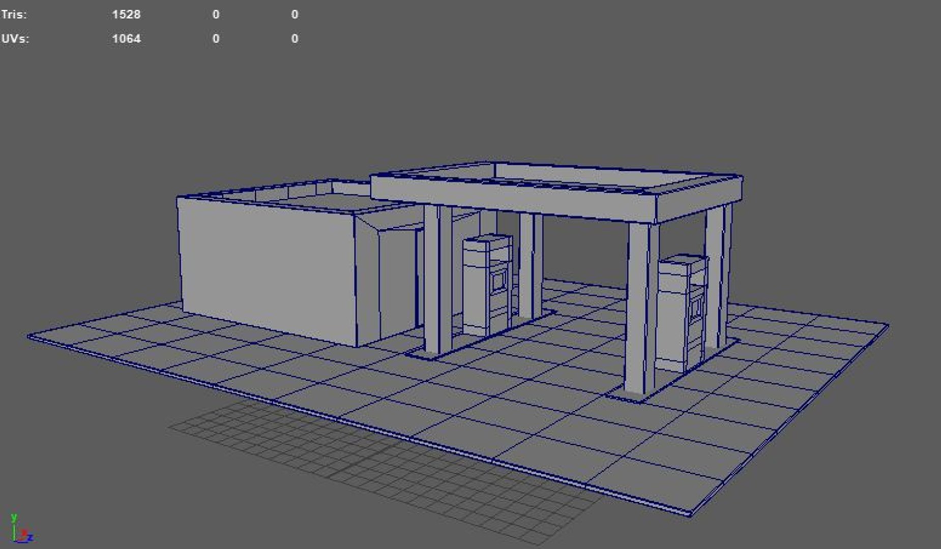 3D Model Gas Station Low-poly 3D Model - TurboSquid 2338876