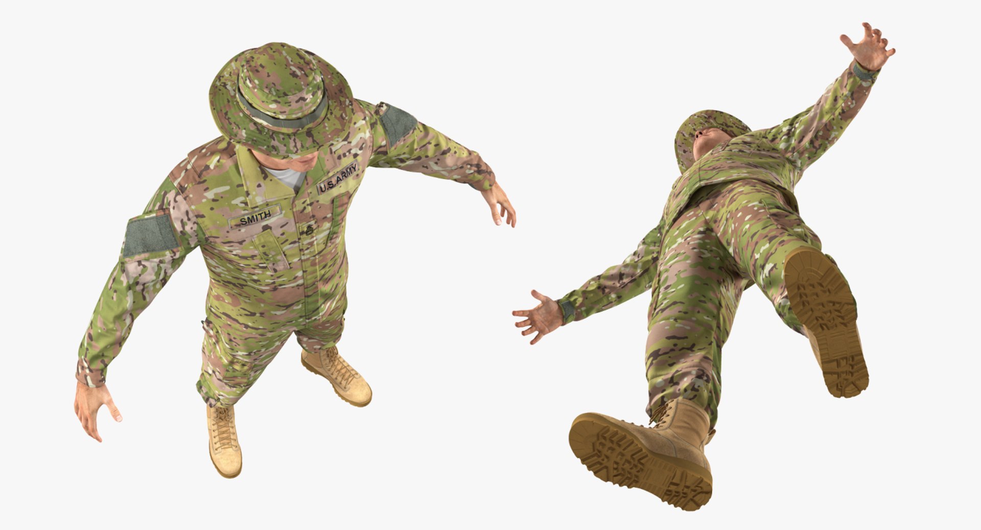 Army Soldier T-pose Fur 3D Model - TurboSquid 1414108