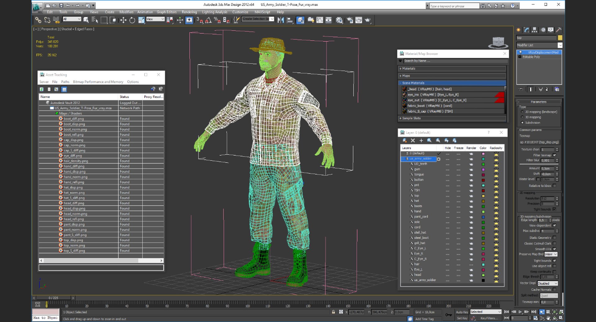 Army Soldier T-pose Fur 3D Model - TurboSquid 1414108