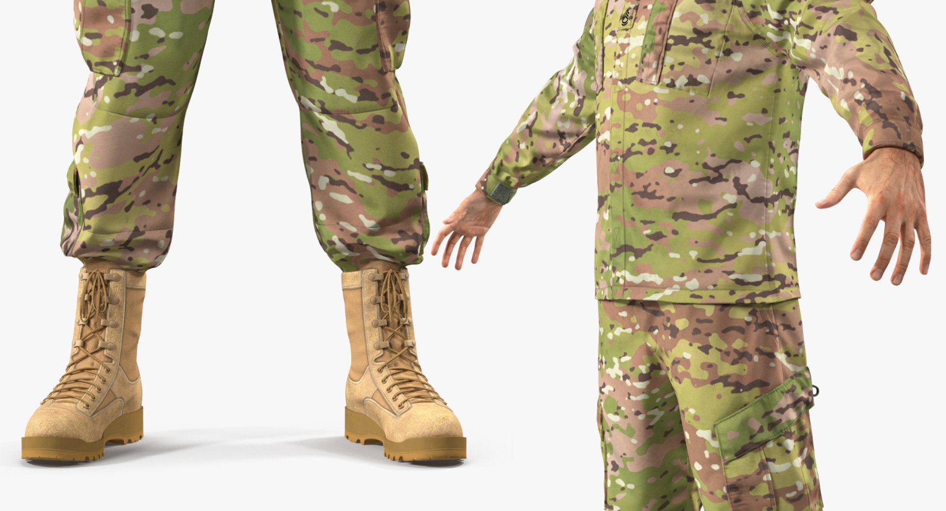 Army Soldier T-pose Fur 3D Model - TurboSquid 1414108