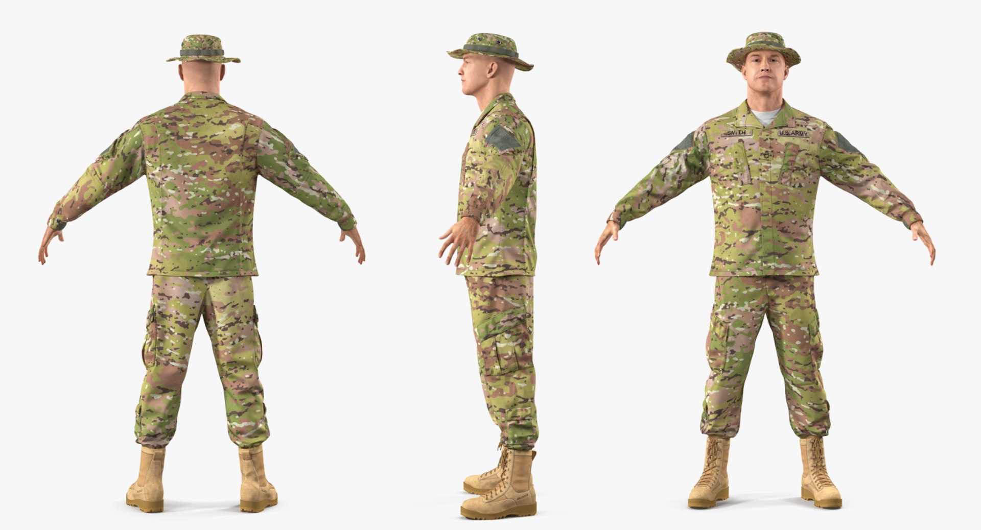 Army Soldier T-pose Fur 3D Model - TurboSquid 1414108