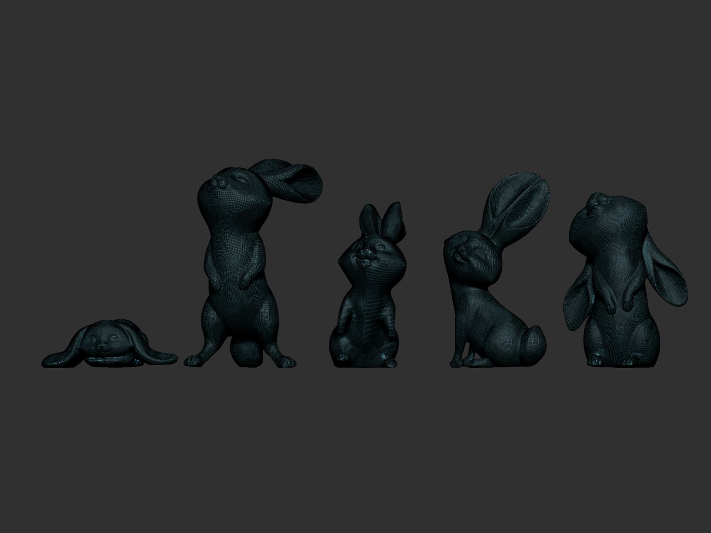 3D rabbits model - TurboSquid 2166897