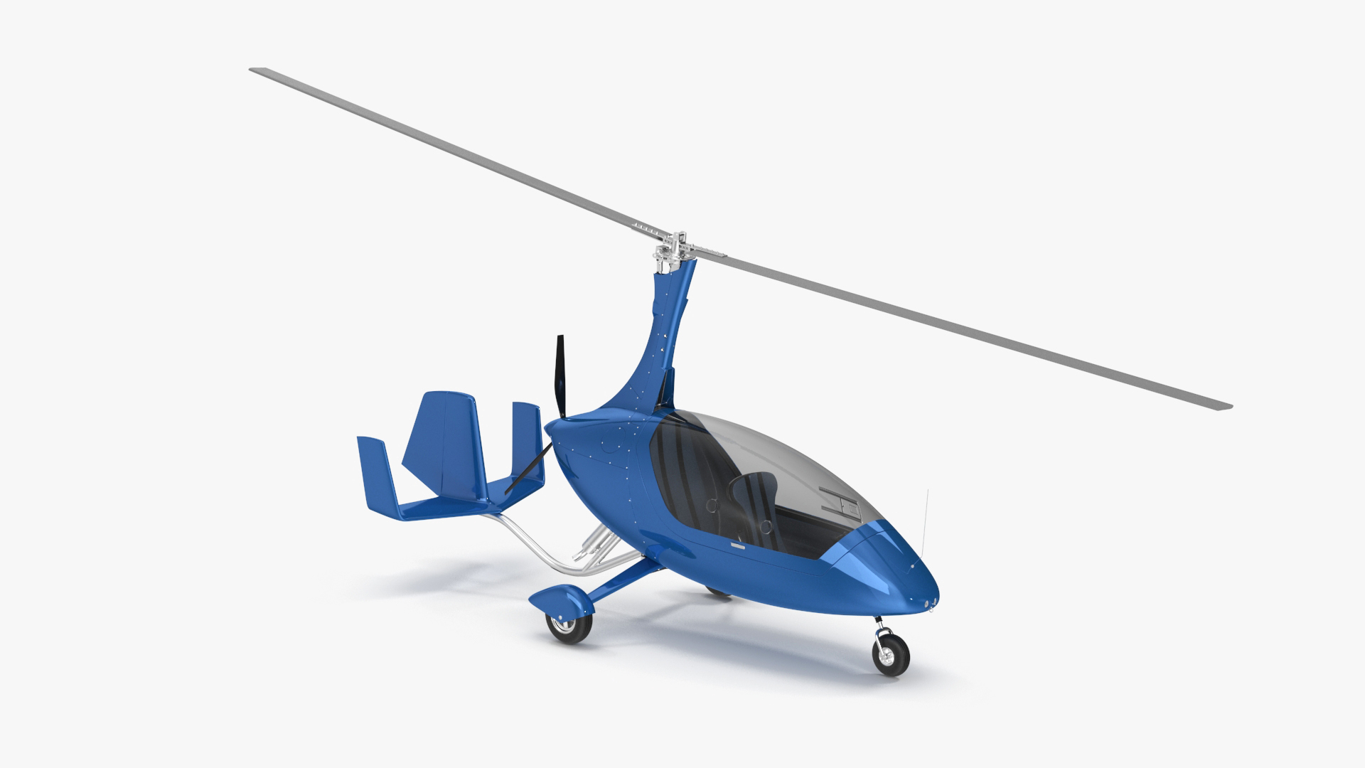 Autogyro Rotorcraft Blue Simple Interior 3D - TurboSquid 2220857