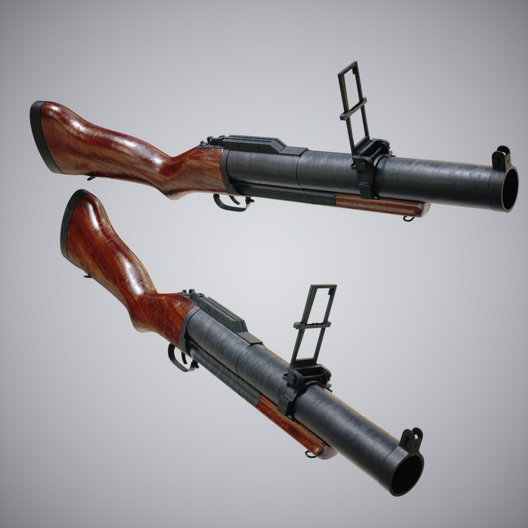3D Lightwave Grenade Launcher M79 Model - TurboSquid 1337608