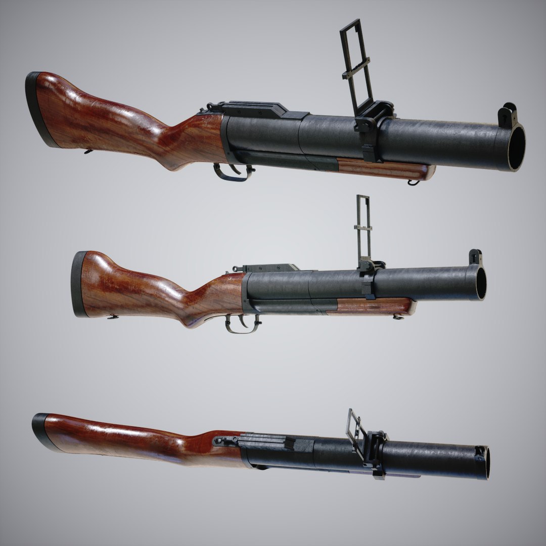 3D Lightwave Grenade Launcher M79 Model - TurboSquid 1337608