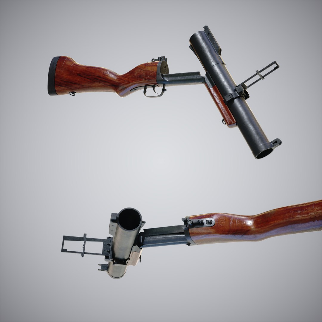 3D Lightwave Grenade Launcher M79 Model - TurboSquid 1337608