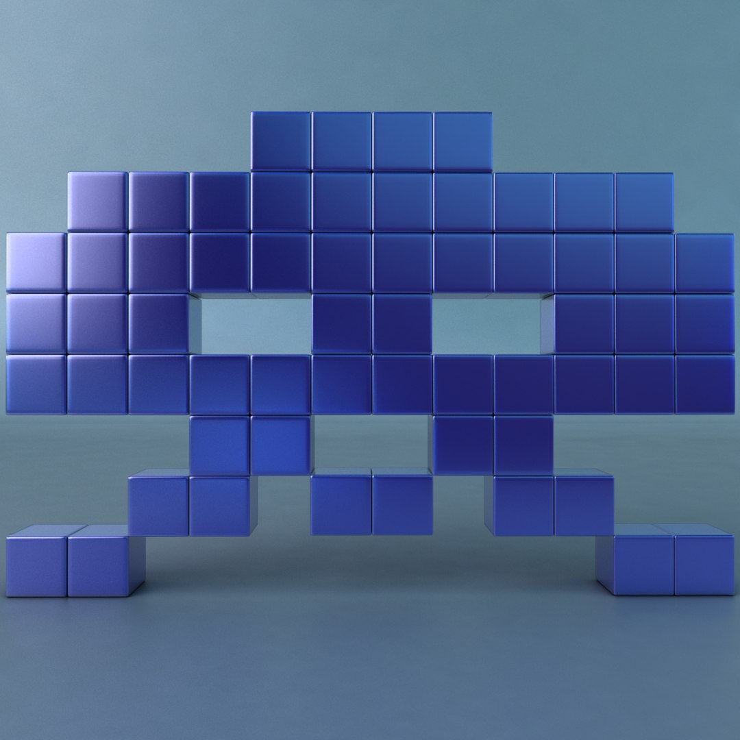 3ds Max Alien Space Invaders