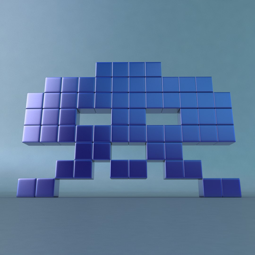 3ds Max Alien Space Invaders