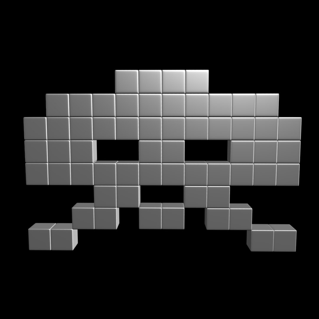 3ds Max Alien Space Invaders