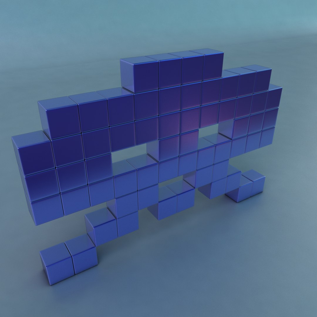 3ds Max Alien Space Invaders