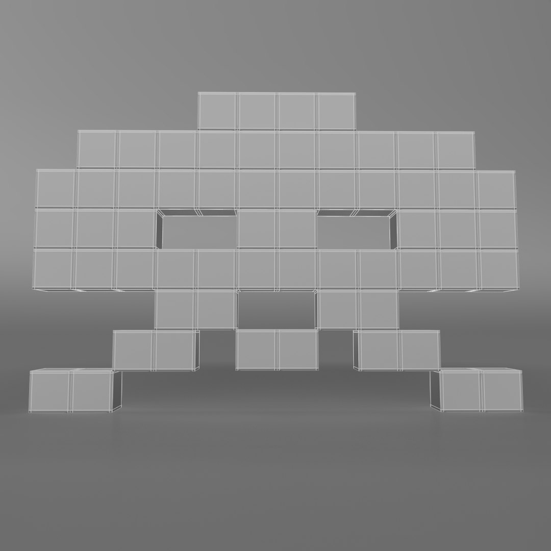 3ds Max Alien Space Invaders