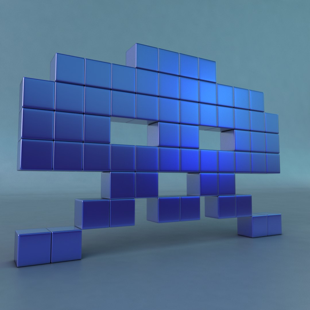 3ds Max Alien Space Invaders