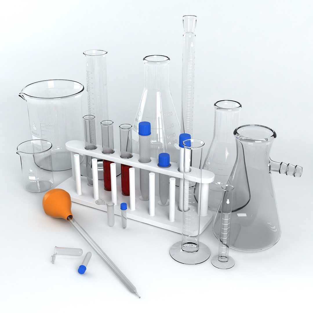 Flasks Lab 3d Model