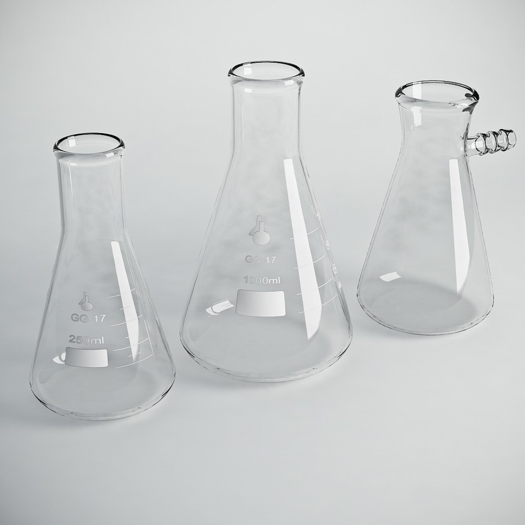 Flasks Lab 3d Model
