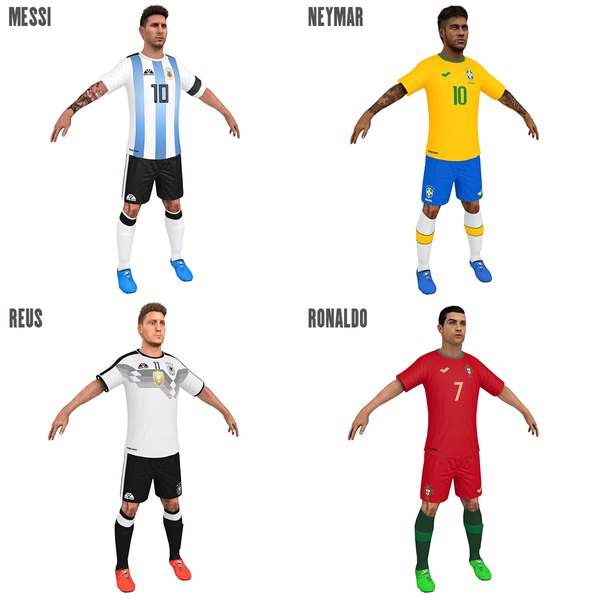3d soccer player games model