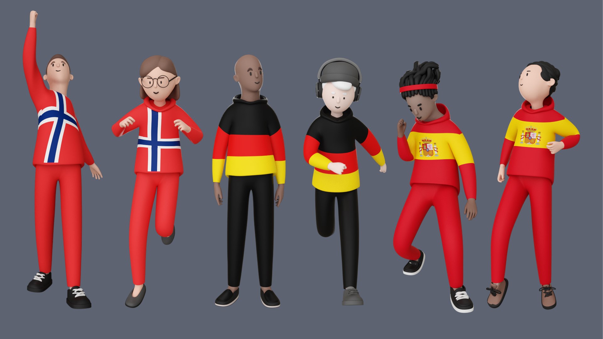 3D Characters 3 21 Flags model - TurboSquid 1914644