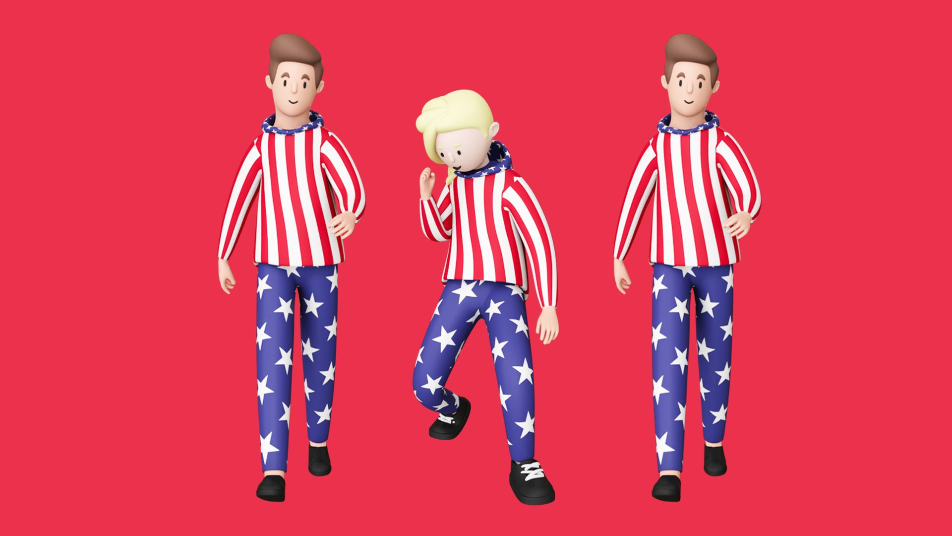 3D Characters 3 21 Flags model - TurboSquid 1914644