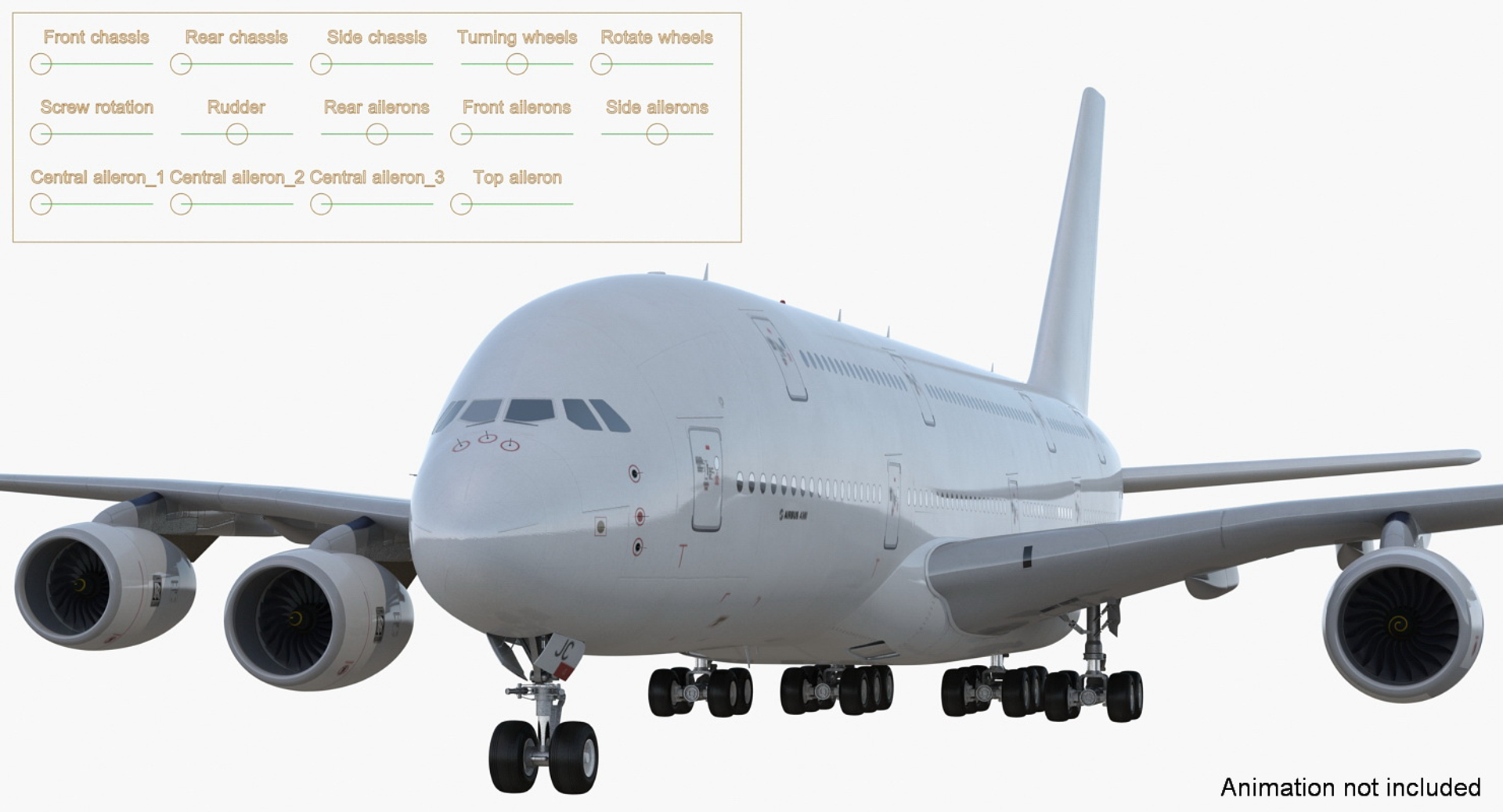 3D Airbus A380-900 Generic Rigged - TurboSquid 1232596