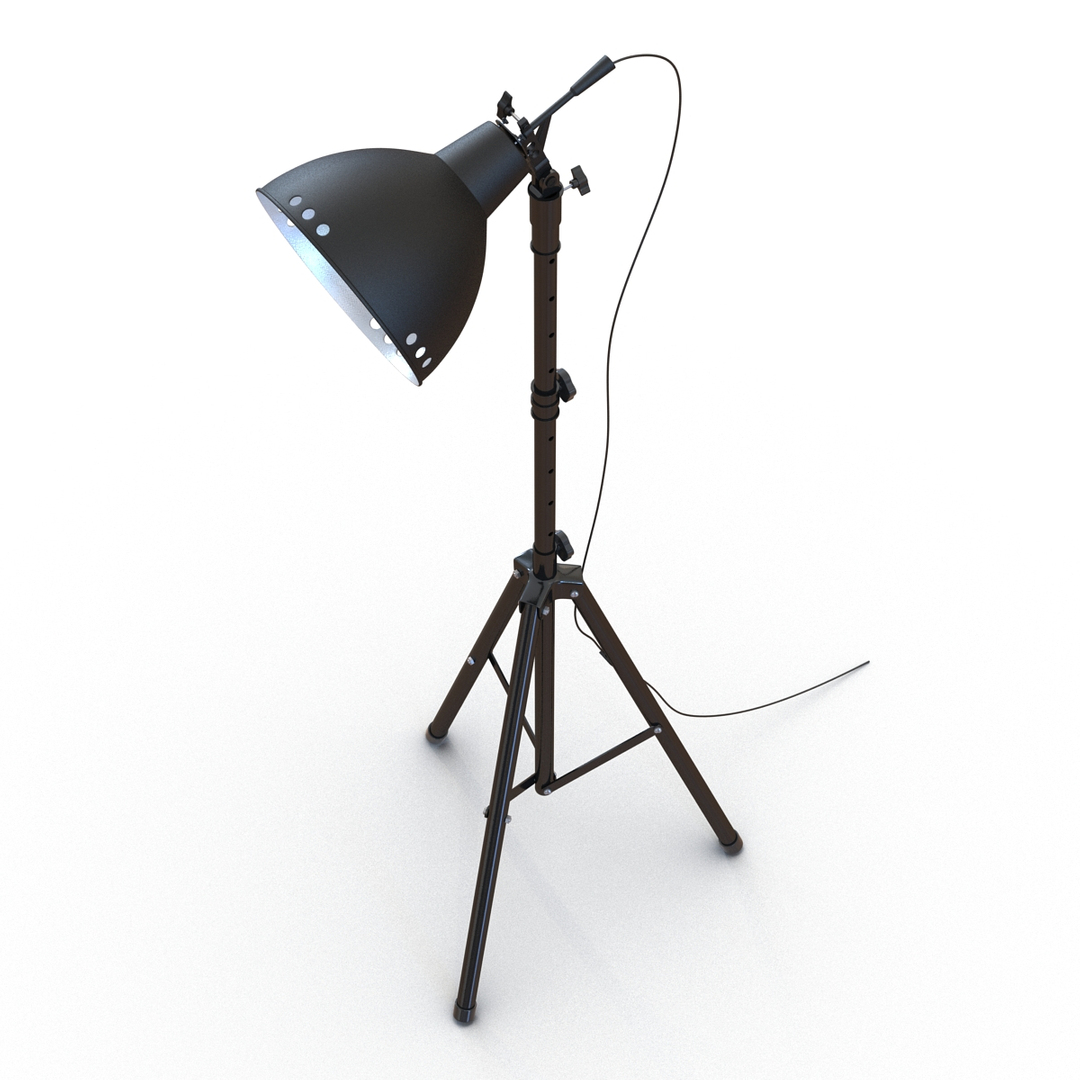 photo studio halogen floor lamp 3d 3ds