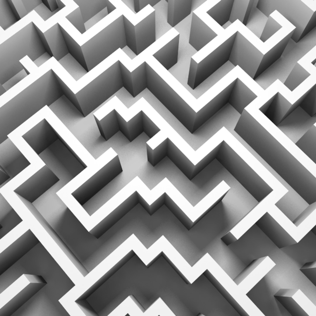 3d Square Labyrinth Model