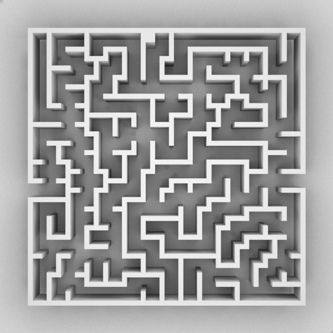 3d Square Labyrinth Model