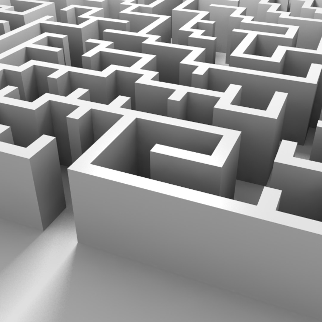 3d Square Labyrinth Model