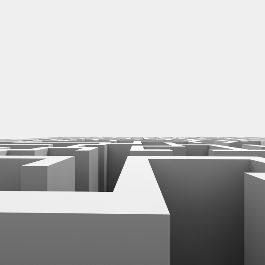 3d Square Labyrinth Model