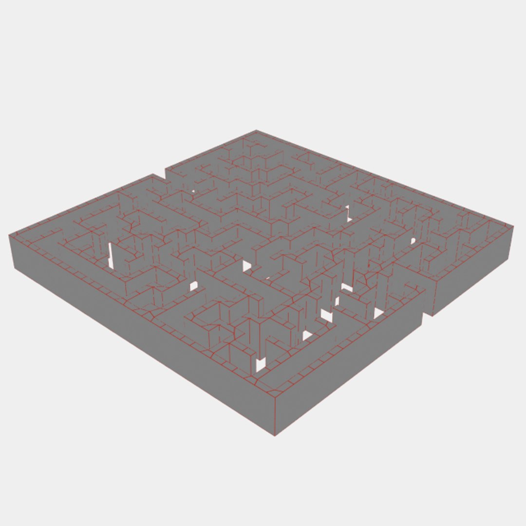 3d Square Labyrinth Model