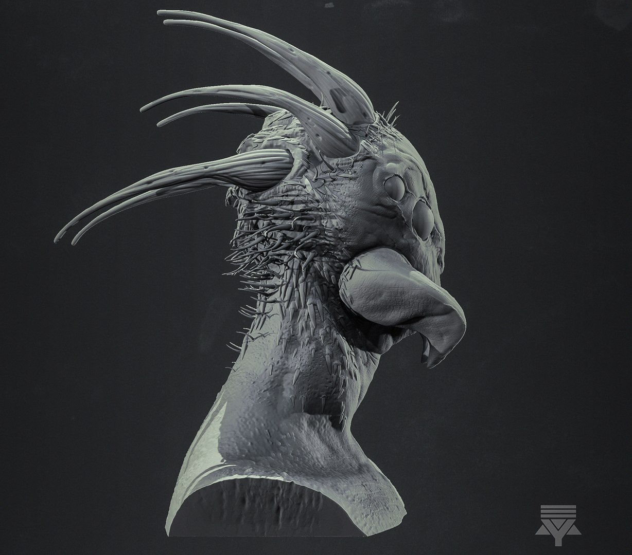 Arachnid Humanoid Bust Highpoly 3D Model - TurboSquid 1187041