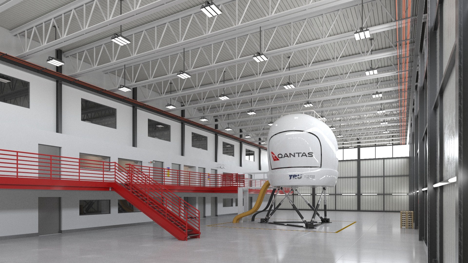 3D Flight Training Hall Model - TurboSquid 1438234