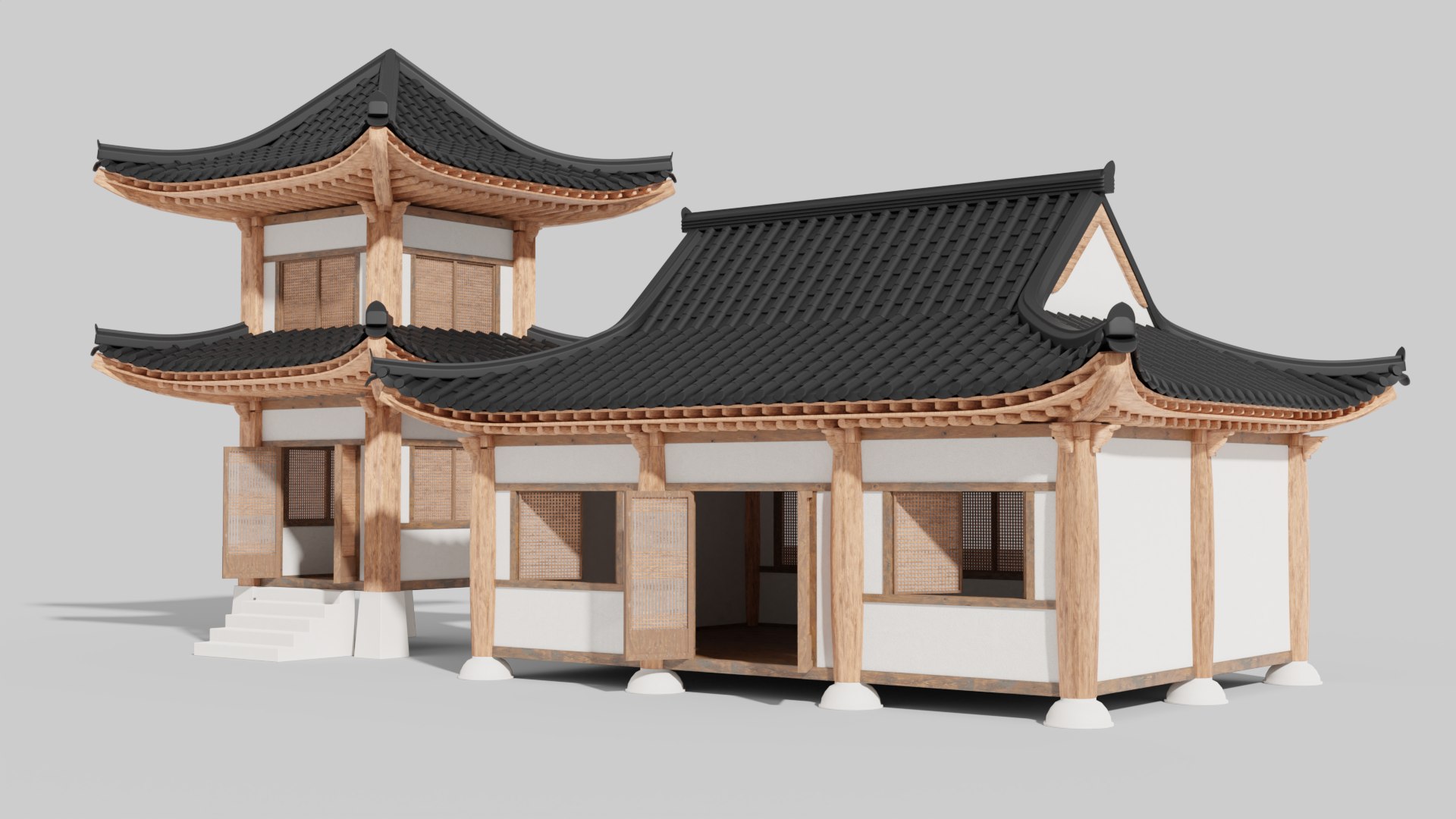 Procedual Hanok Builder For BLENDER 3D Model - TurboSquid 2022200
