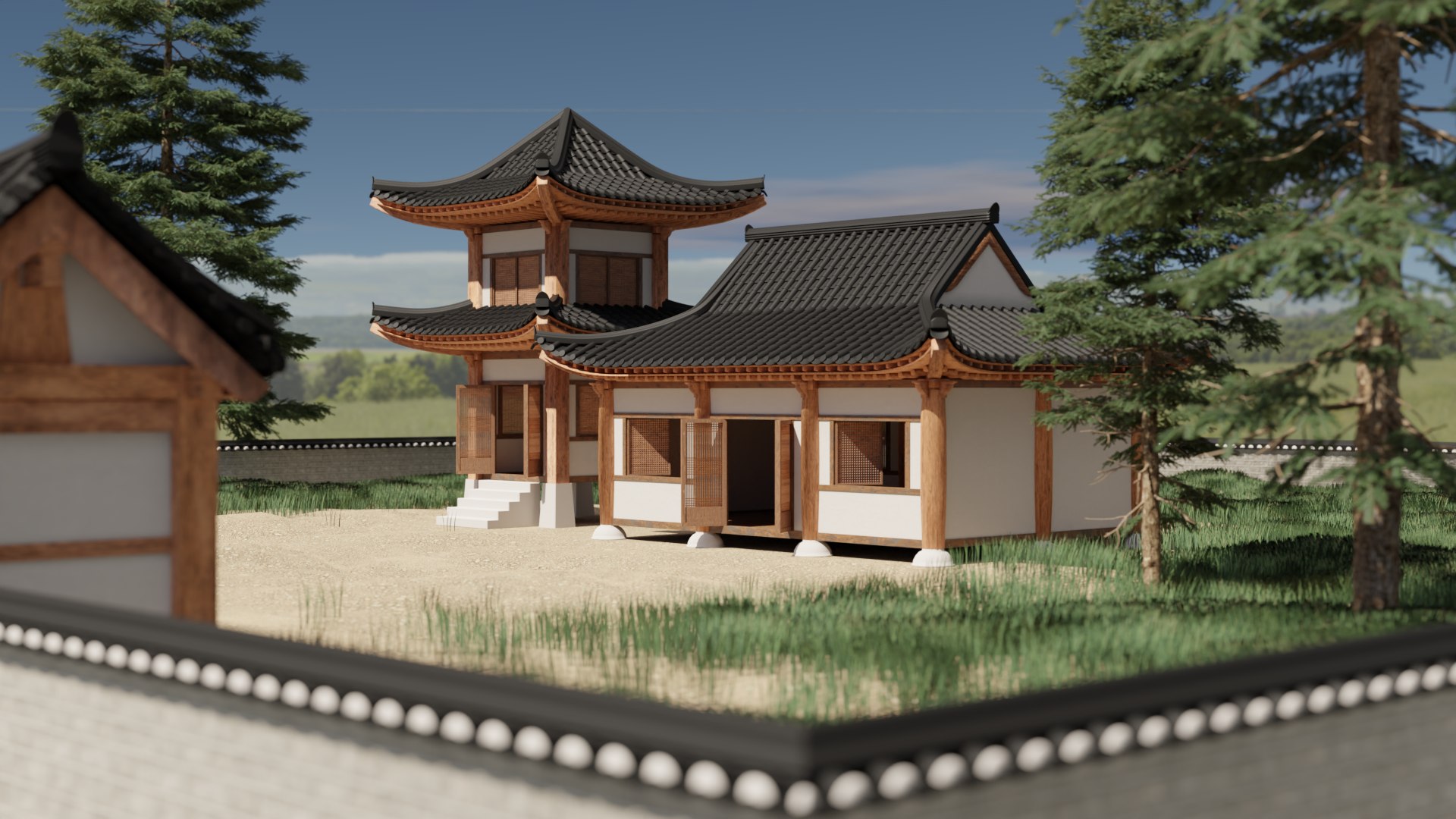 Procedual Hanok Builder For BLENDER 3D Model - TurboSquid 2022200