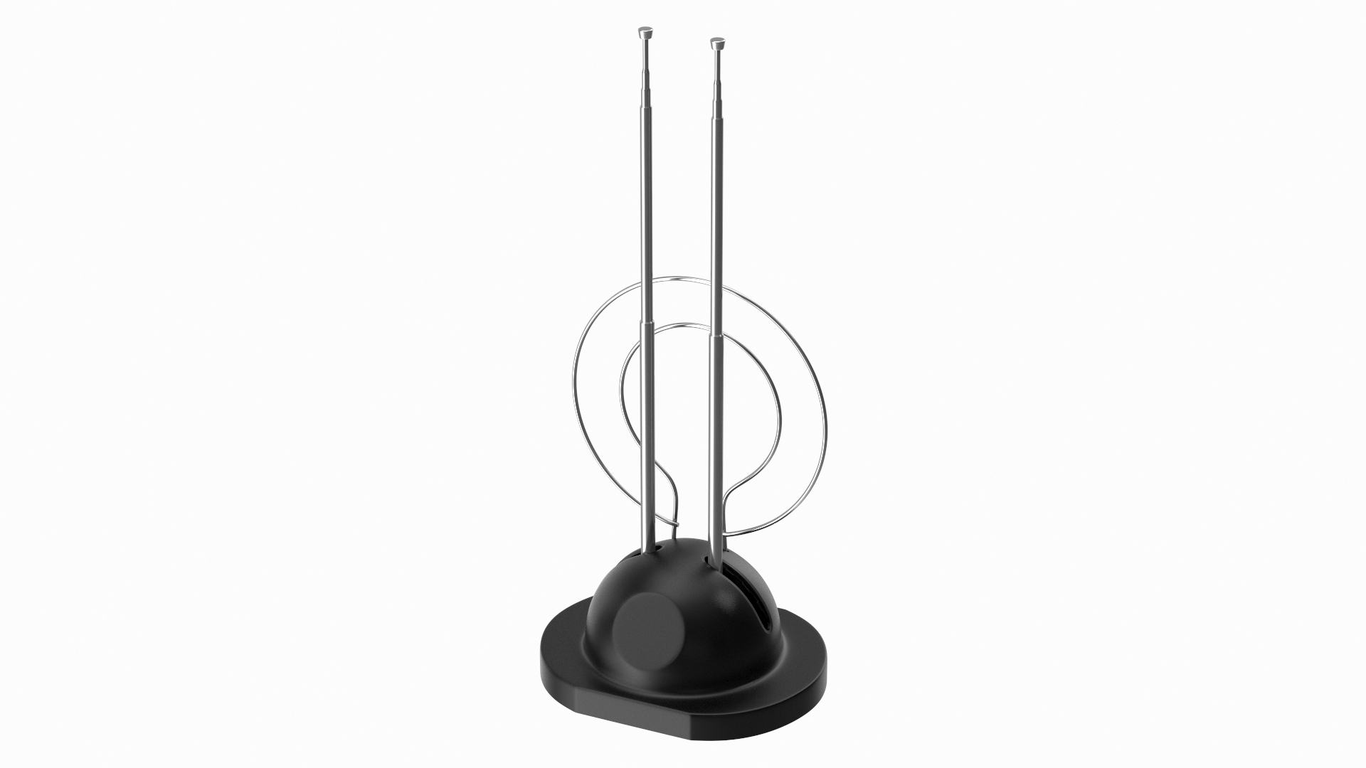 Indoor TV Dual Loop Rabbit Ears Antenna Model - TurboSquid 1772162
