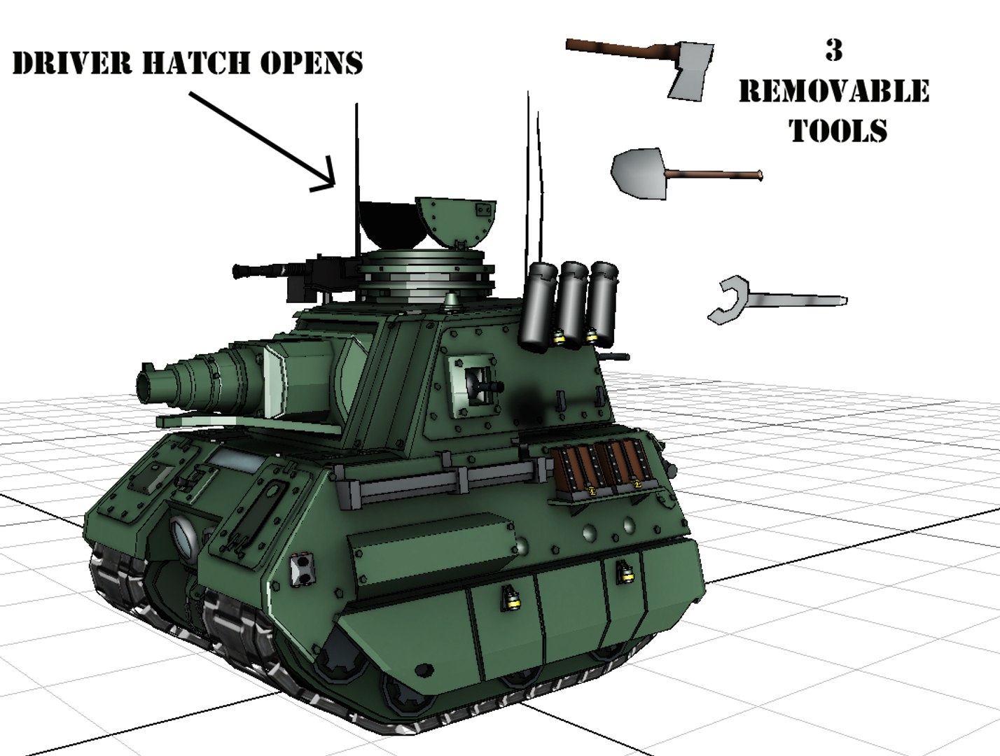 Mini Tank 3d Model