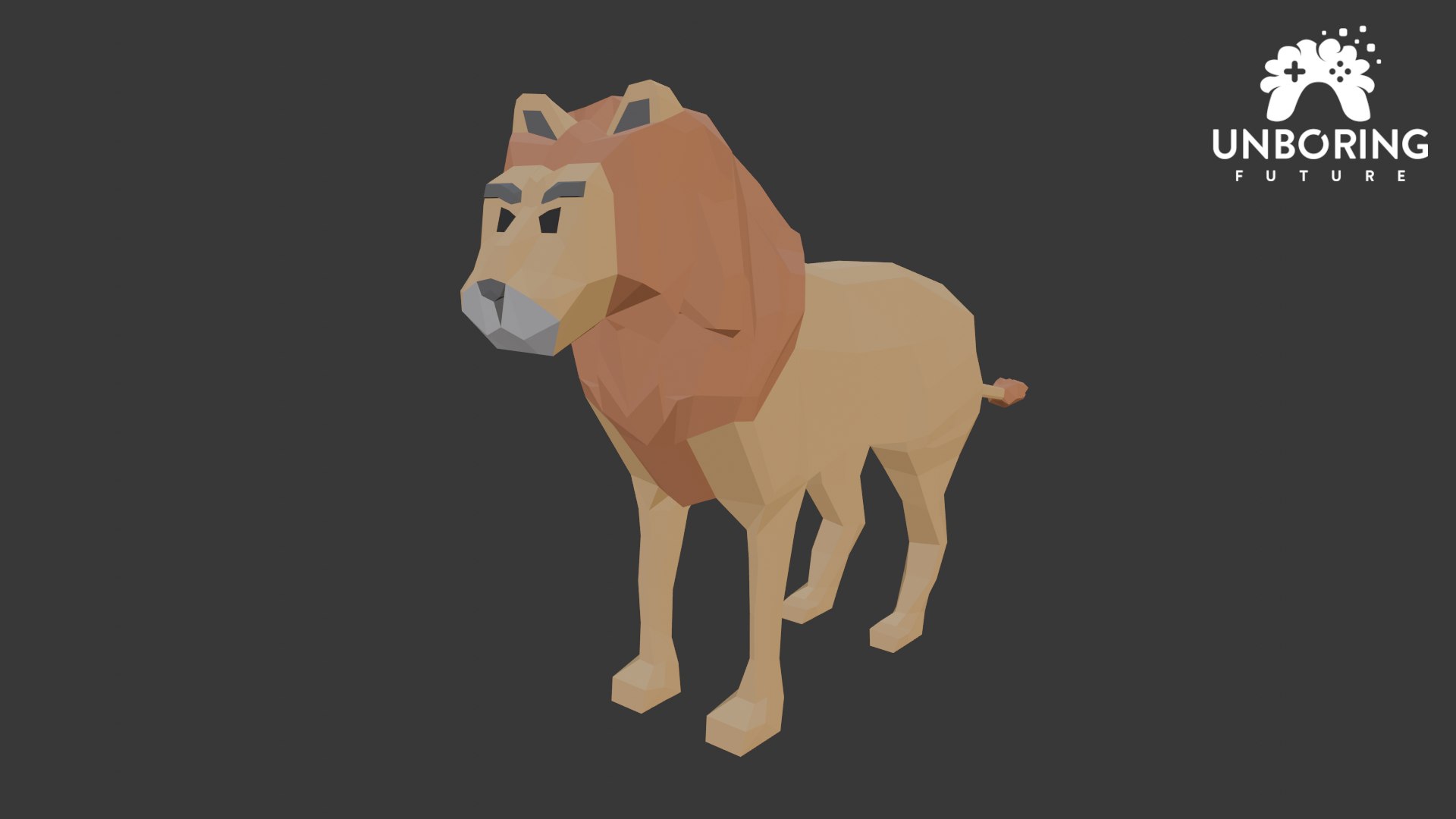 3D LOW POLY Male Lion - ANIMATED 3D Model - TurboSquid 2254470
