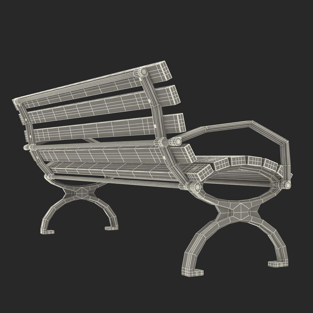 3d model bench