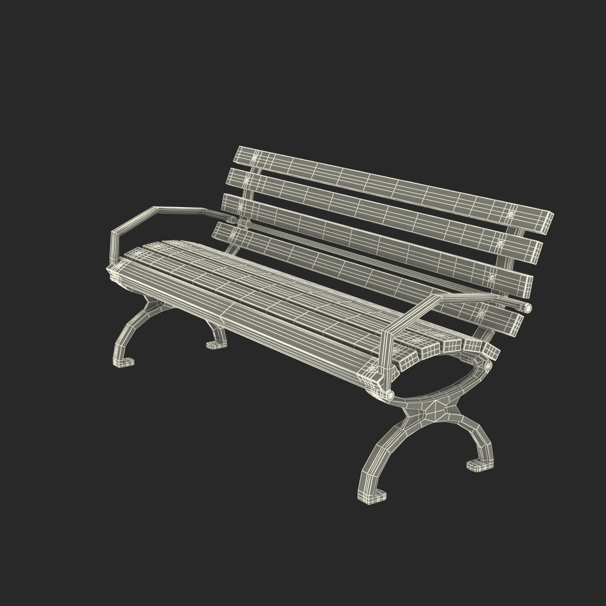 3d model bench