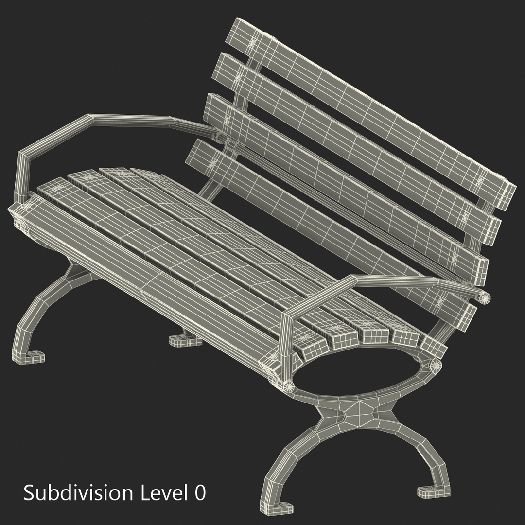 3d model bench