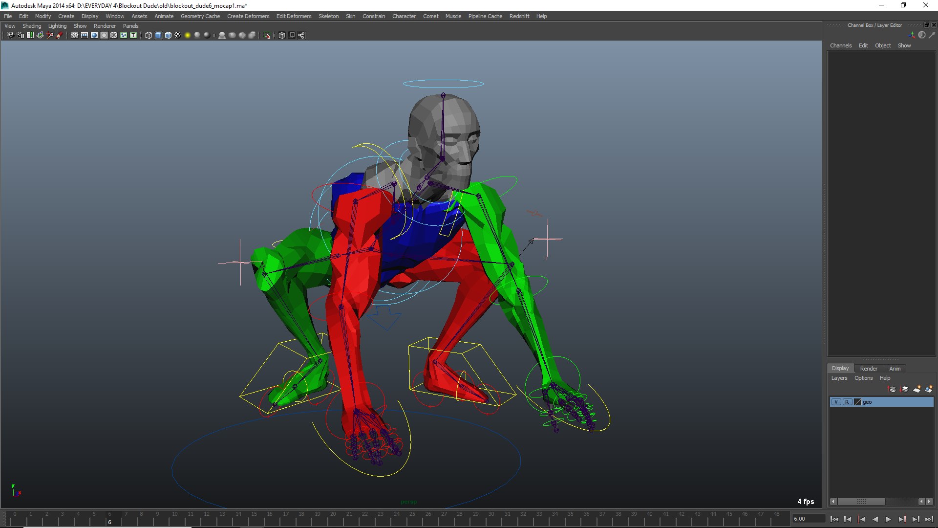 3D Blockout Dude Rig Model - TurboSquid 1374144