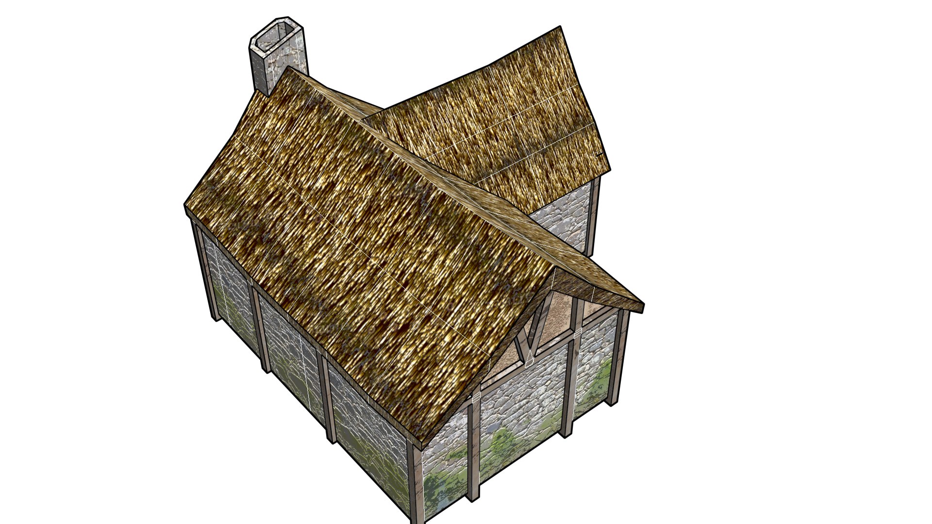 3D simple medieval house - TurboSquid 1713038