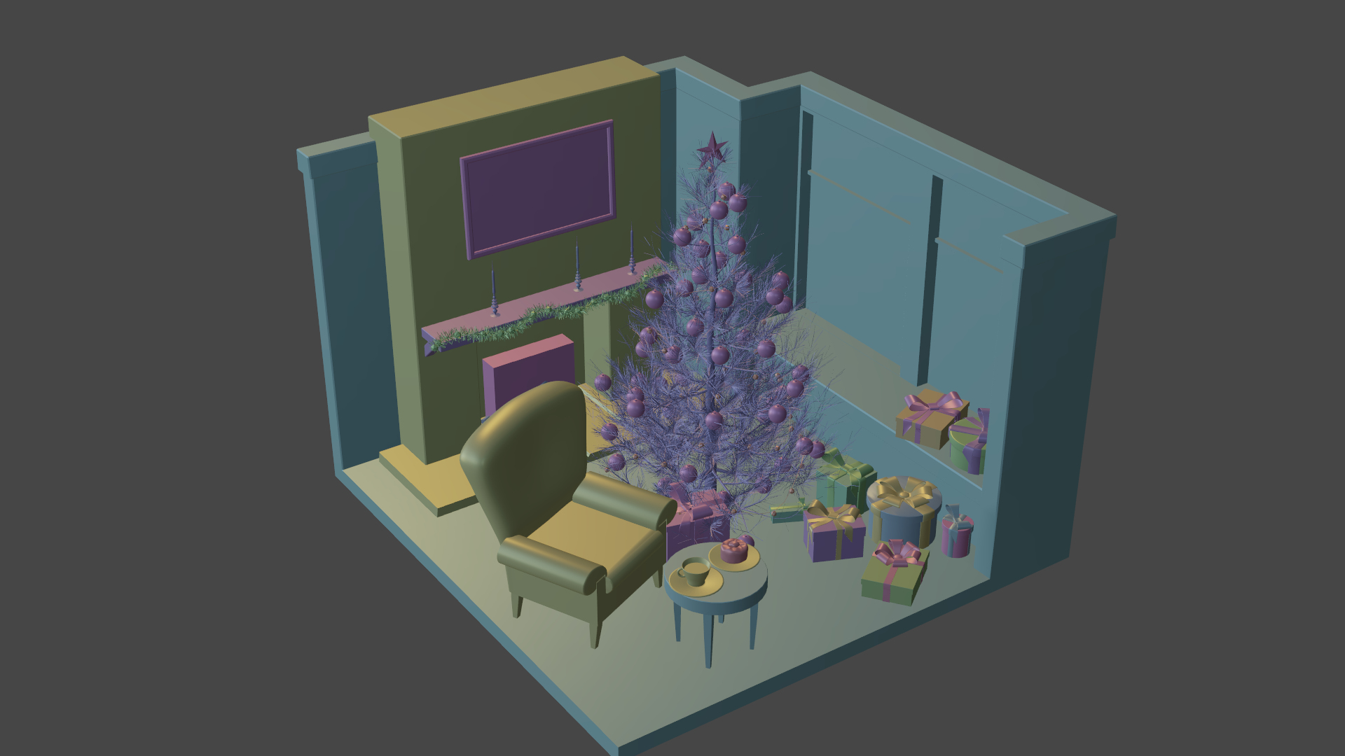 3D New Year Scene - TurboSquid 1808654