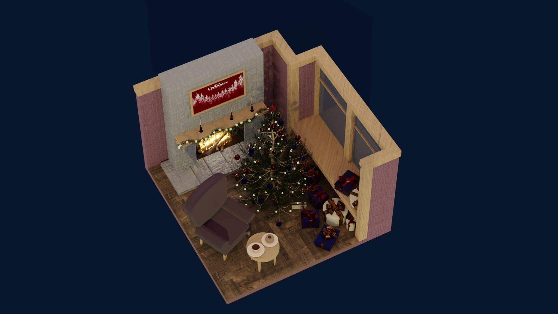3D New Year Scene - TurboSquid 1808654